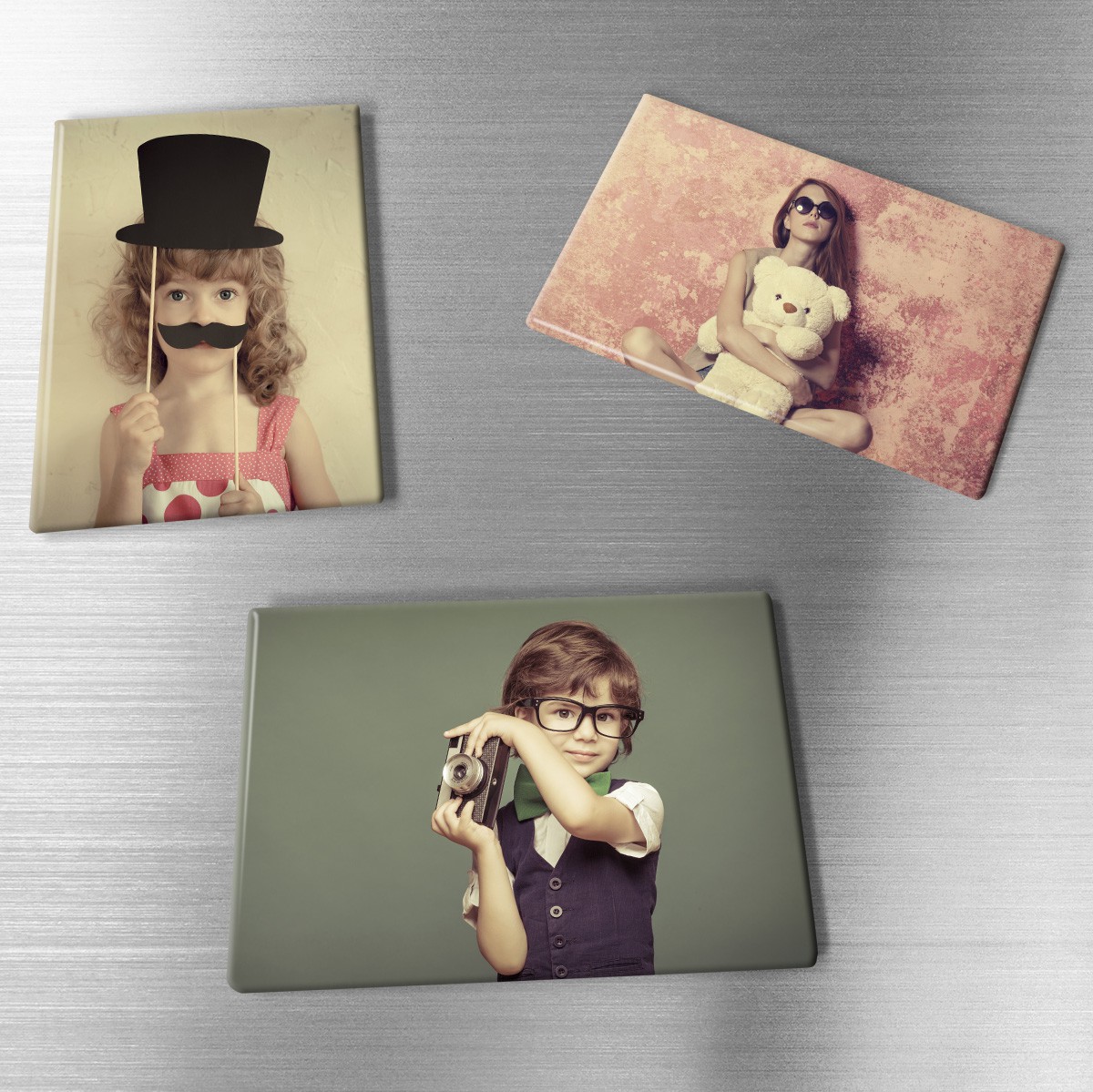 Magnet Photo Authentique tout Métal Lot de 3 - Atelier du Livre